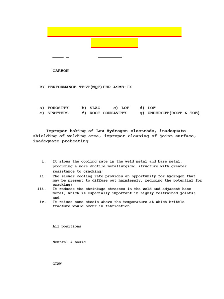 Welding Inspector Interview Questions | PDF
