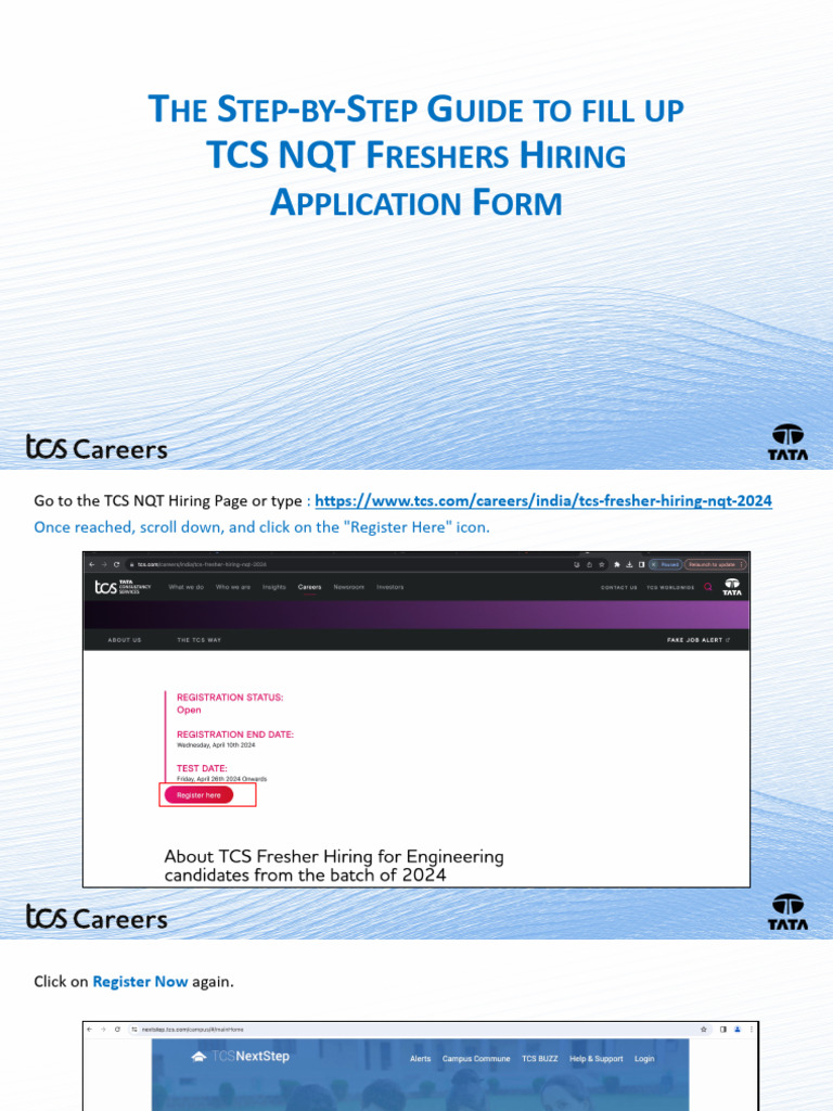 NQT Application Form Process | PDF