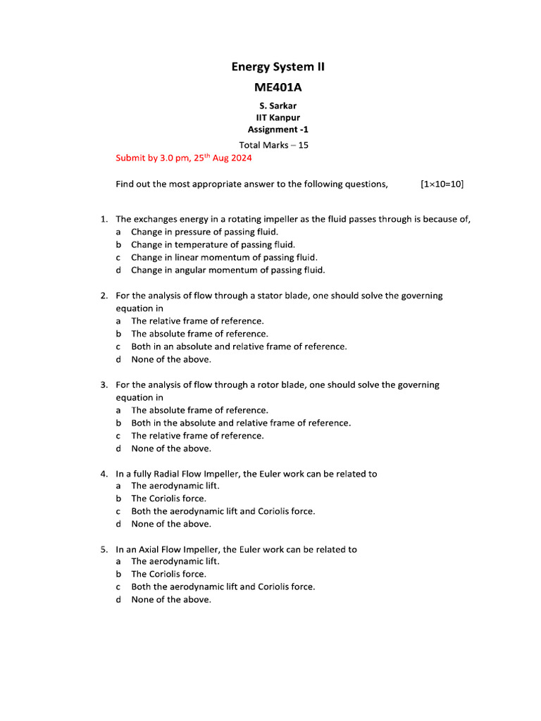 ME401 Assignment1 | PDF
