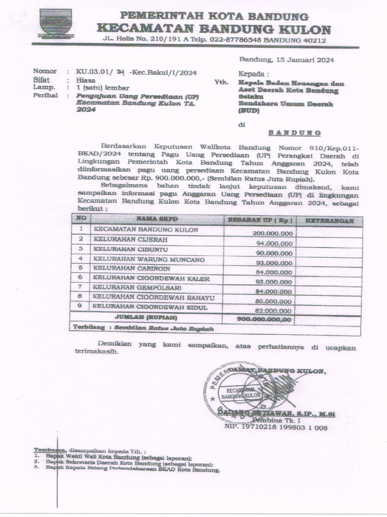 Sp2d Up 2024 Dan SK Up 2024 | PDF
