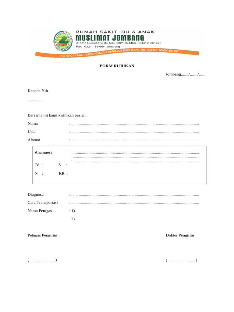 Form Rujukan | PDF
