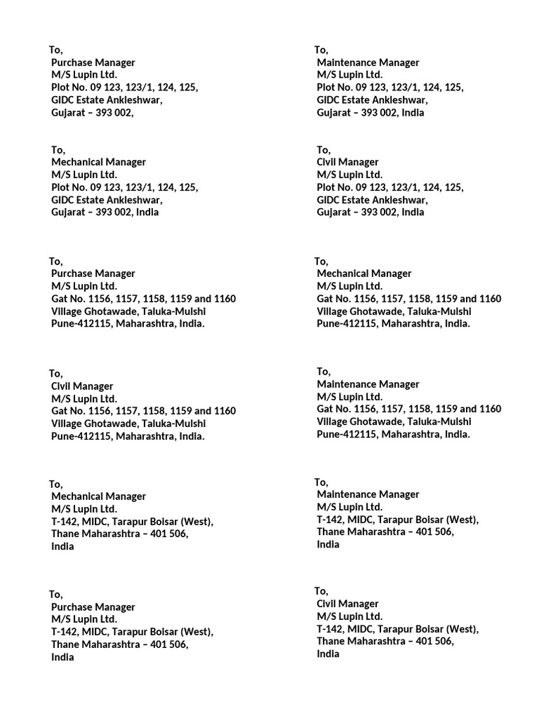 Sample Address - Copy 5 | PDF