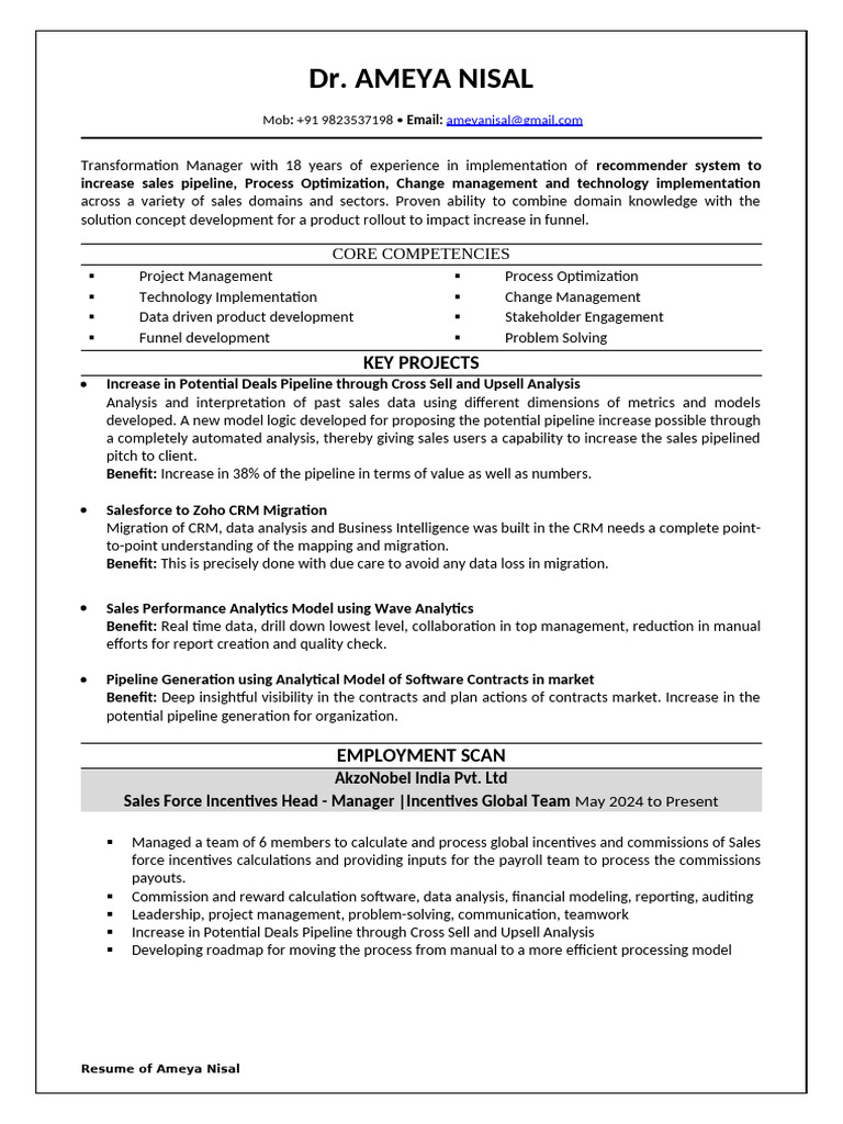 Resume - Ameya Nisal - 24 | PDF