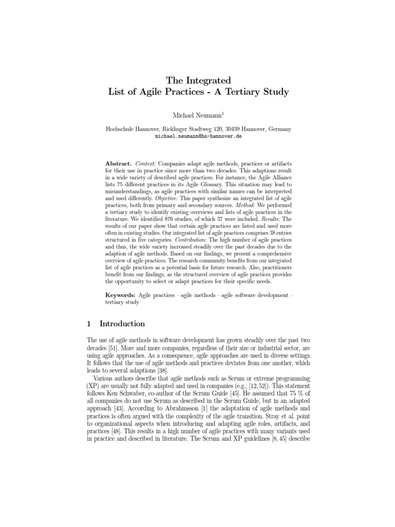 LASD Systematic Map Agile Practices | PDF | Agile Software Development | Systematic Review