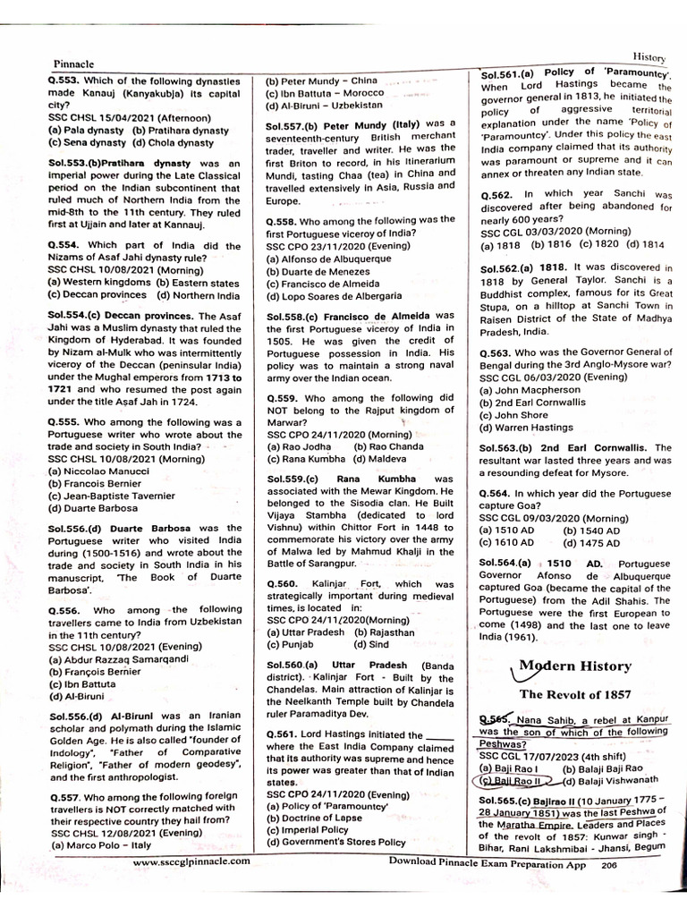 Modern History Pyq | PDF