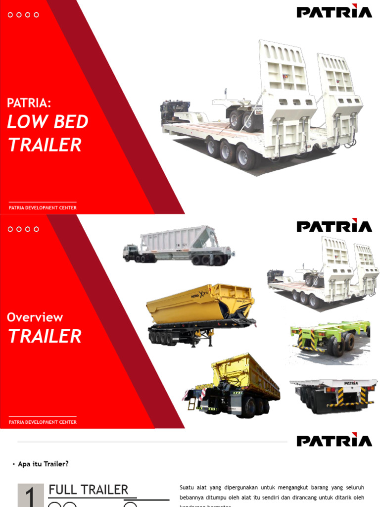 Module Low Bed Trailer - Patria | PDF
