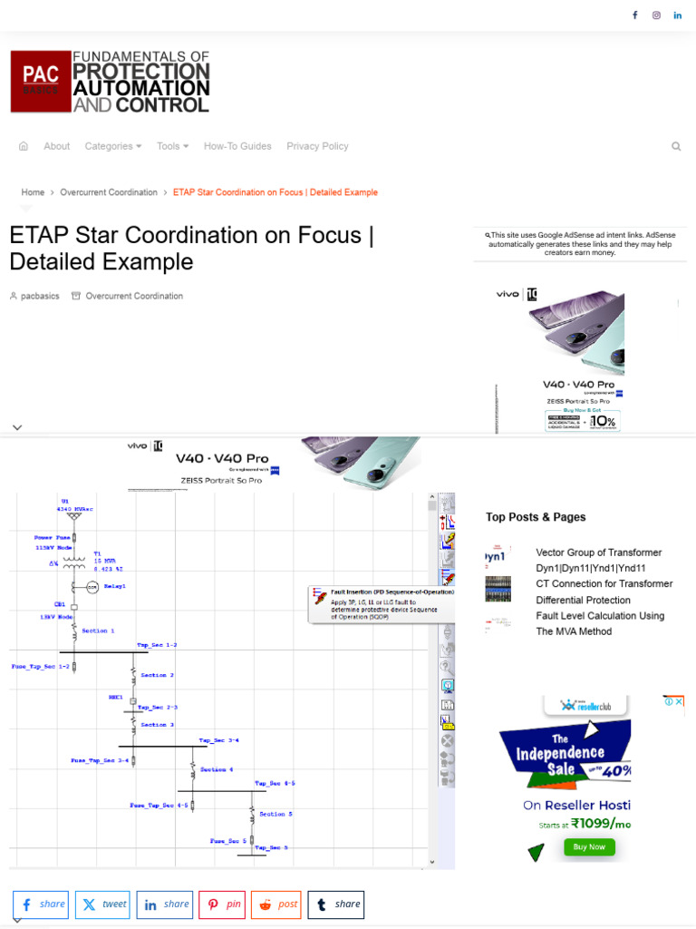 ETAP Star Coordination On Focus - Detailed Example - PAC Basics | PDF