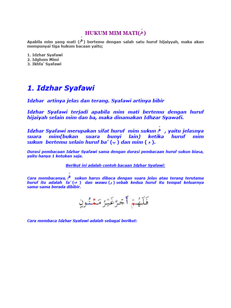 Hukum Mim Mati | PDF
