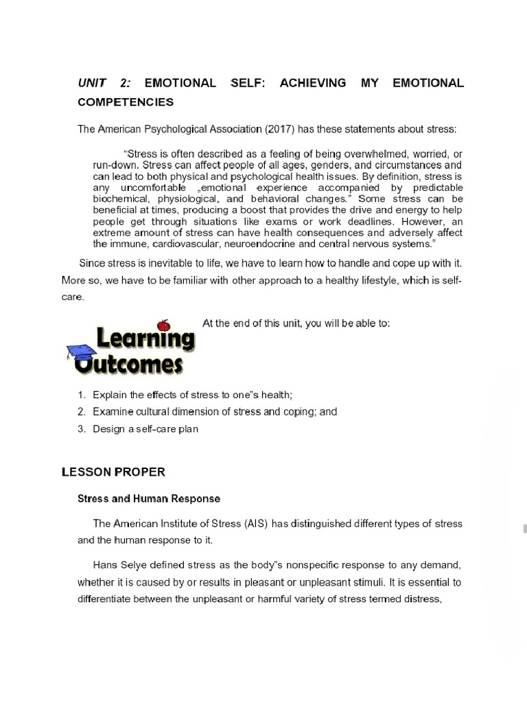 Module 3 Unit 2 Understanding The Self | PDF