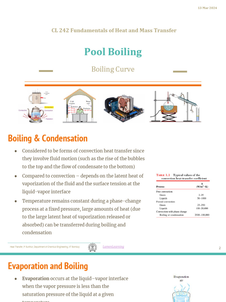 CL242 Slides 16 Pool Boiling | PDF