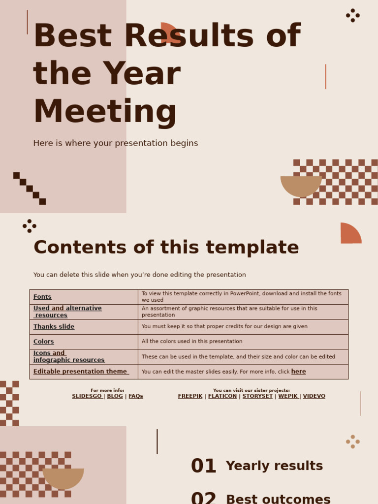 Best Results of The Year Meeting by Slidesgo | PDF