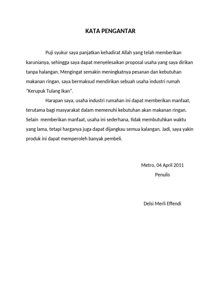 PROPOSAL INDONESIA | PDF