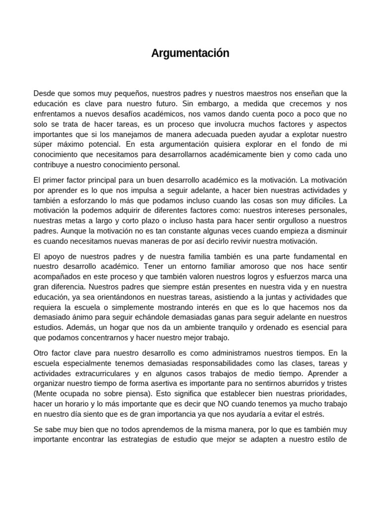Argumentación | PDF