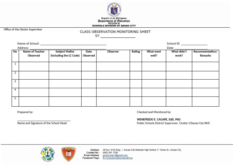 PSDS Form A1.1 | PDF | Career & Growth
