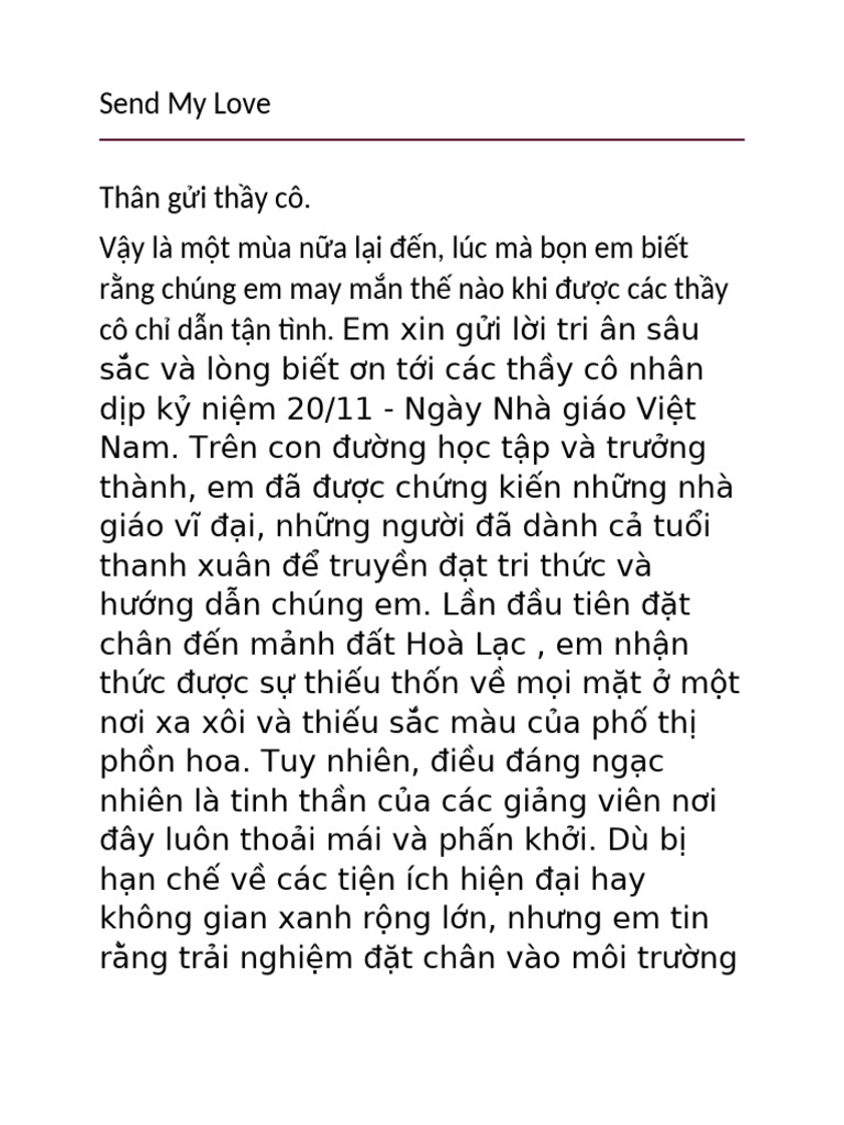 Send My Love - by Hà Buck | PDF