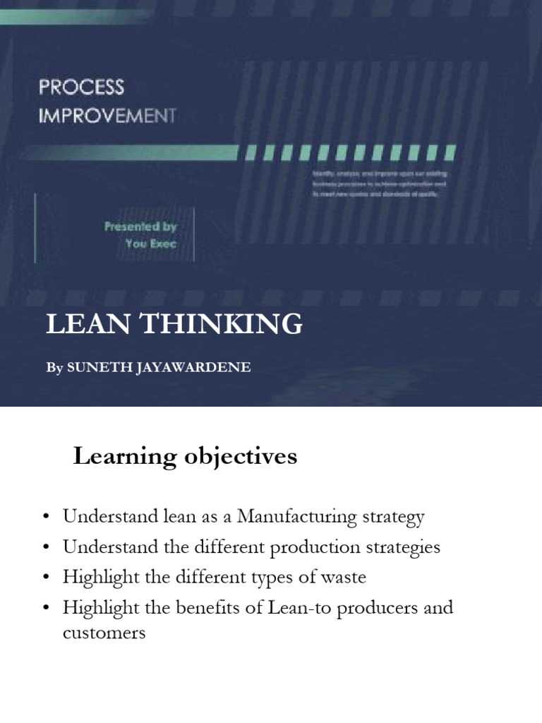 W3 - Suneth - Introduction - Lean Management | PDF | Lean Manufacturing ...