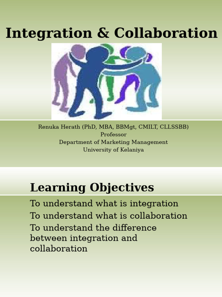 W2 - Renuka - Integration and Collaboration (1) | PDF