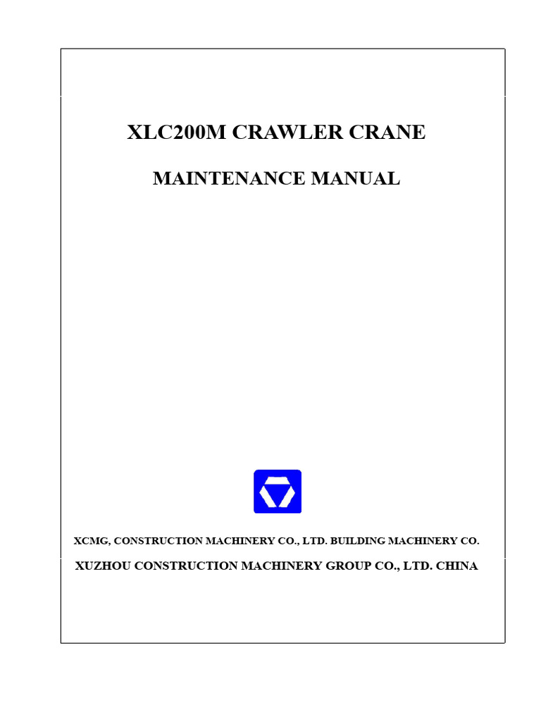 Xlc200m Maintenance Manual | PDF