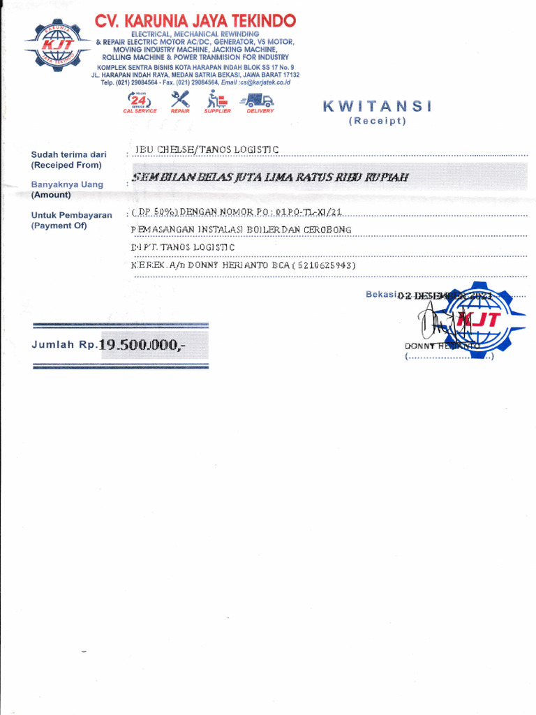 Dp Pt.tanos Logistic | PDF