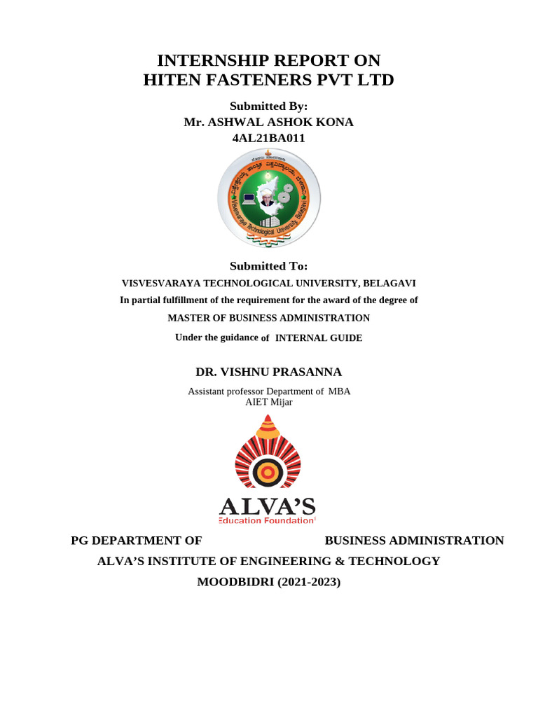 Internship Report | PDF