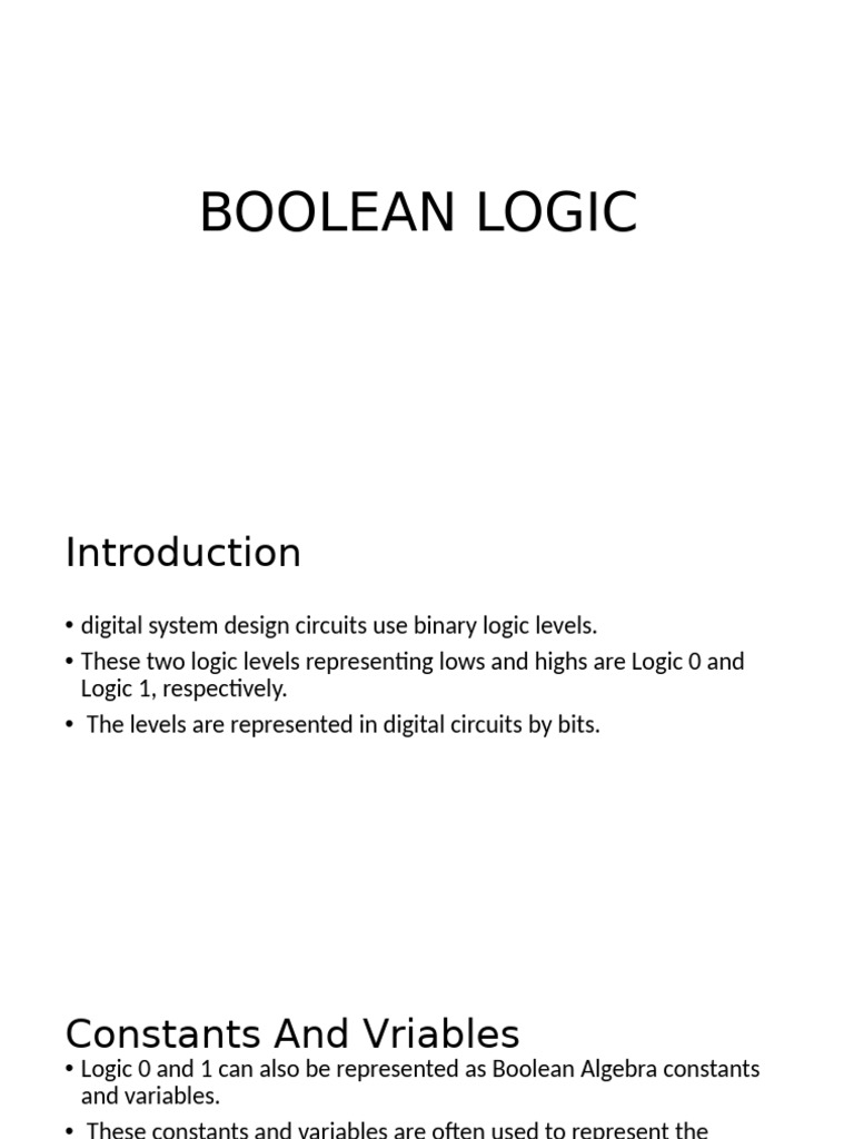 Boolean Logic | PDF