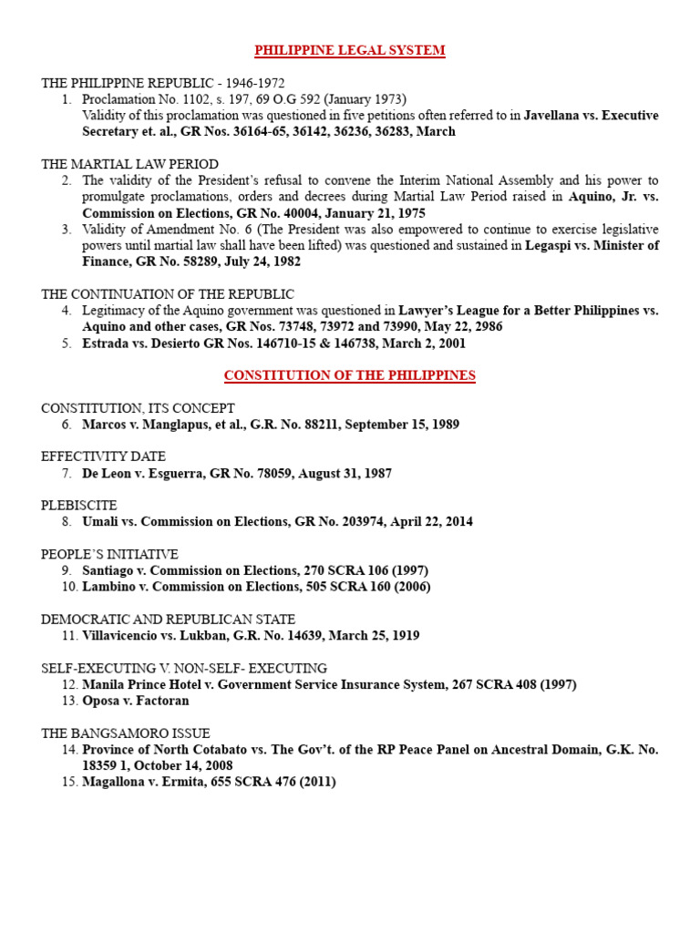 Philippine Legal System | PDF