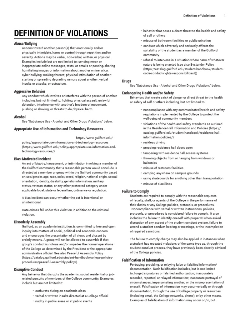 Definition Violation | PDF | Lifestyle