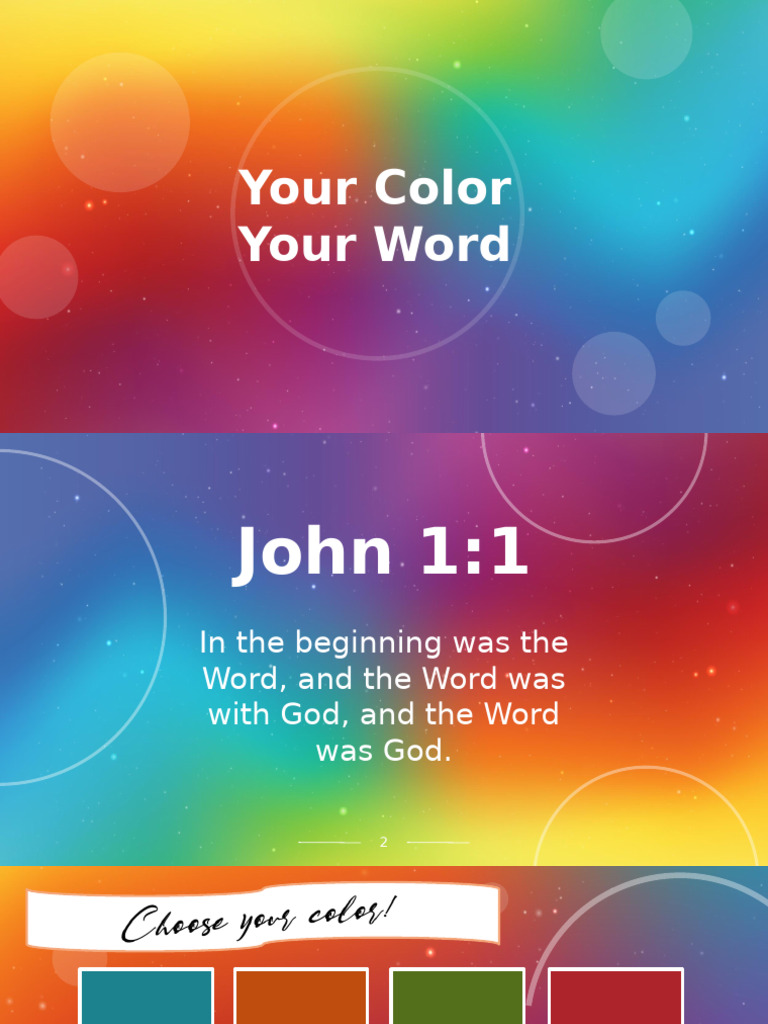 Your Color Your Word | PDF