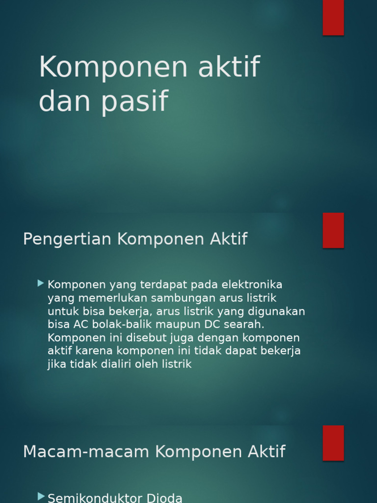 Komponen Aktif Dan Pasif | PDF