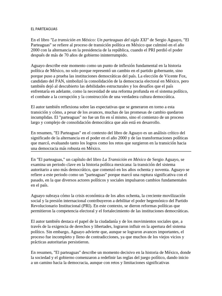 El Parteaguas | PDF