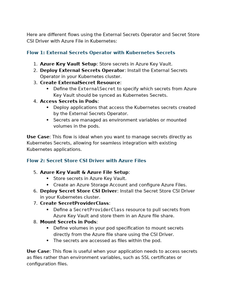 K8s External Secret Flow | PDF