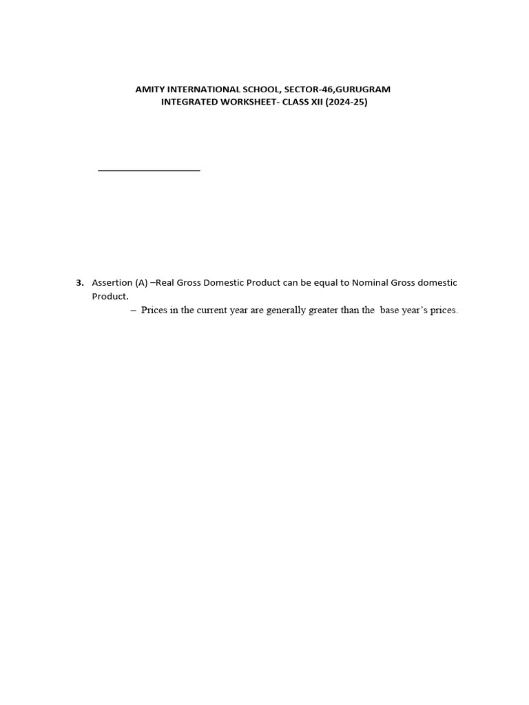 ECO INTEGRATED WS National Income Accounting | PDF | Measures Of ...