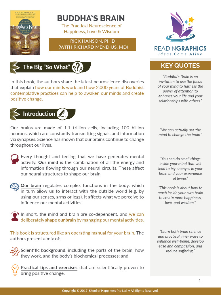Readingraphics Buddhas Brain Text Summary Pdf