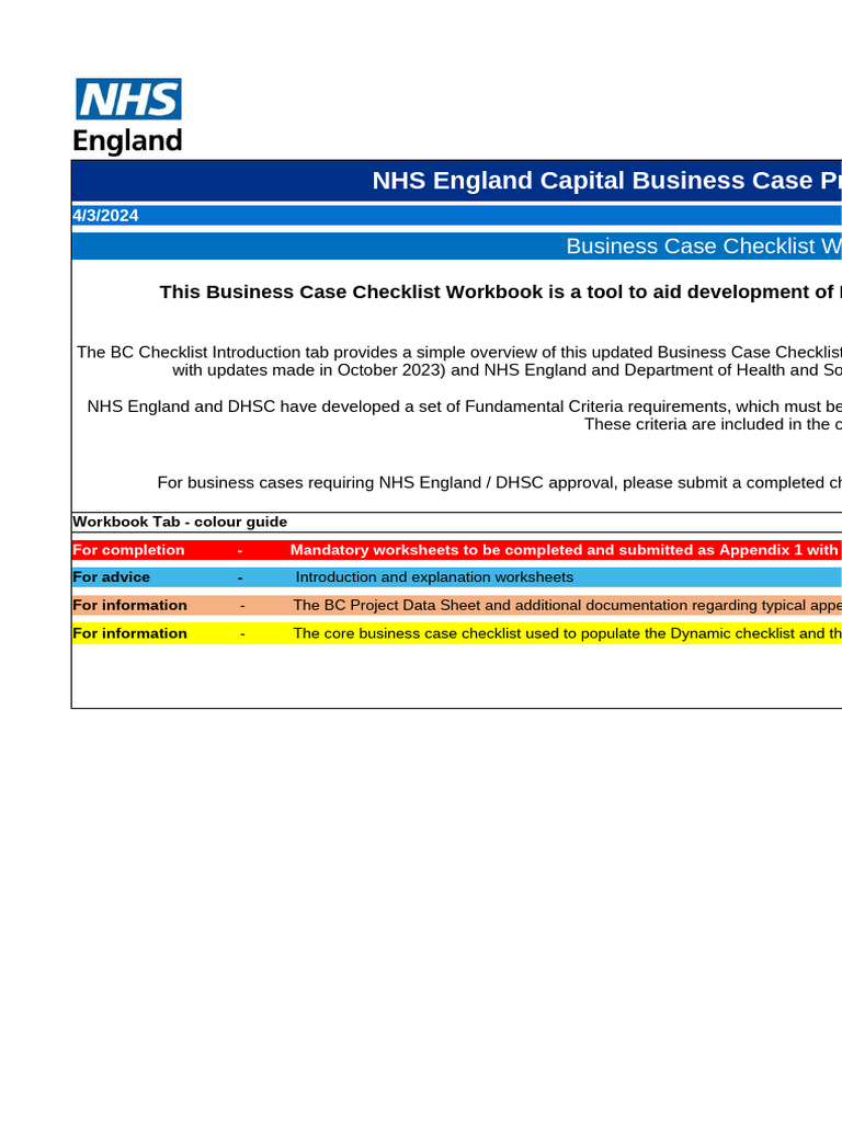 B1376ii Annex 1 Nhs England Capital Business Case Process And Documents