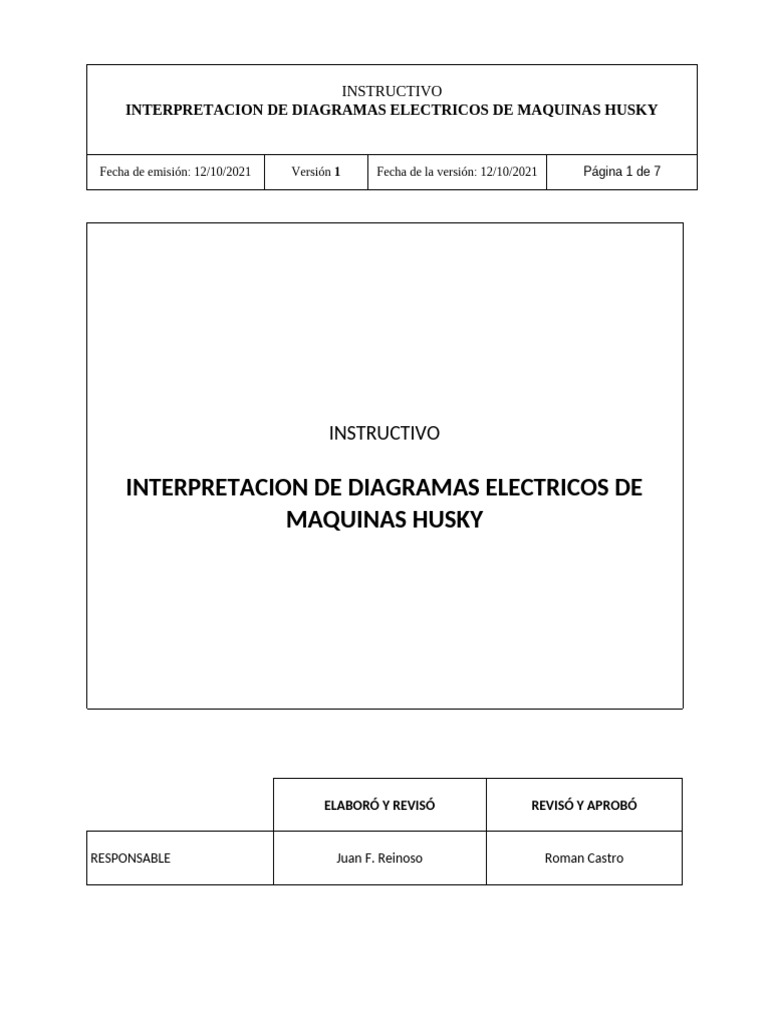 Interpretación de Diagramas Eléctricos HUSKY | PDF | Informática | Ciencia y matemáticas