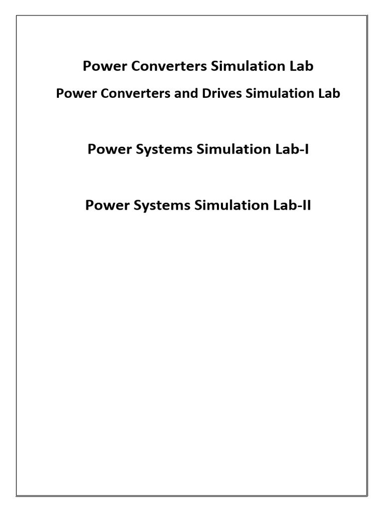 Electrical Simulation Lab Boards | PDF