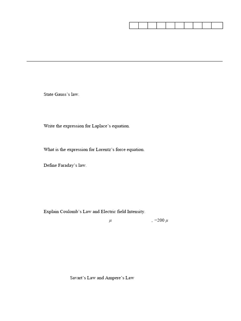 Btech Ec 3 Sem Electromagnetic Field Theory Nov 2017 | PDF