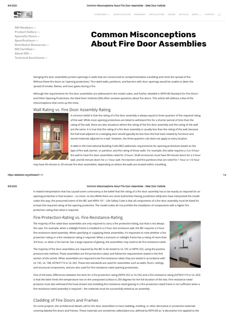 Common Misconceptions About Fire Door Assemblies - Steel Door Institute ... Common Misconceptions About Fire Door Assemblies - Steel Door Institute ...
