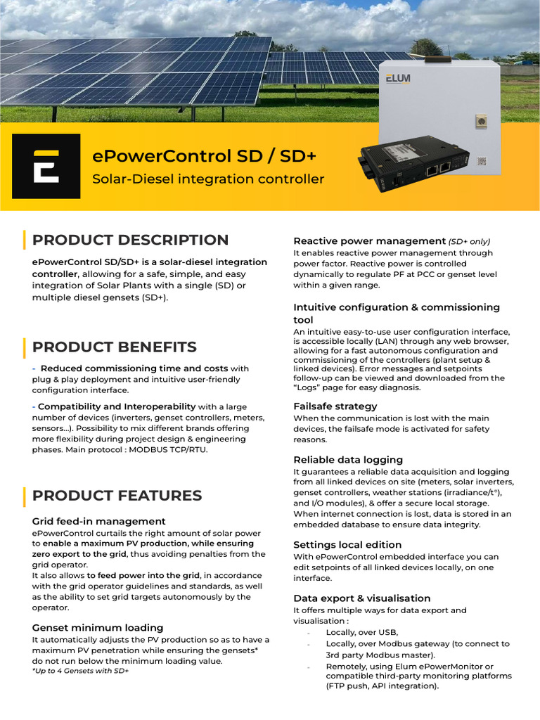 ePowerControl SD Datasheet-V.2023 | PDF