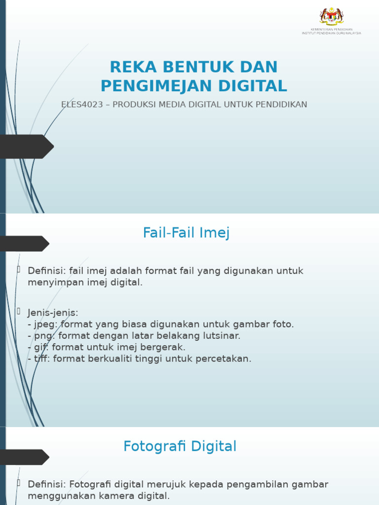 Reka Bentuk Dan Pengimejan Digital | PDF