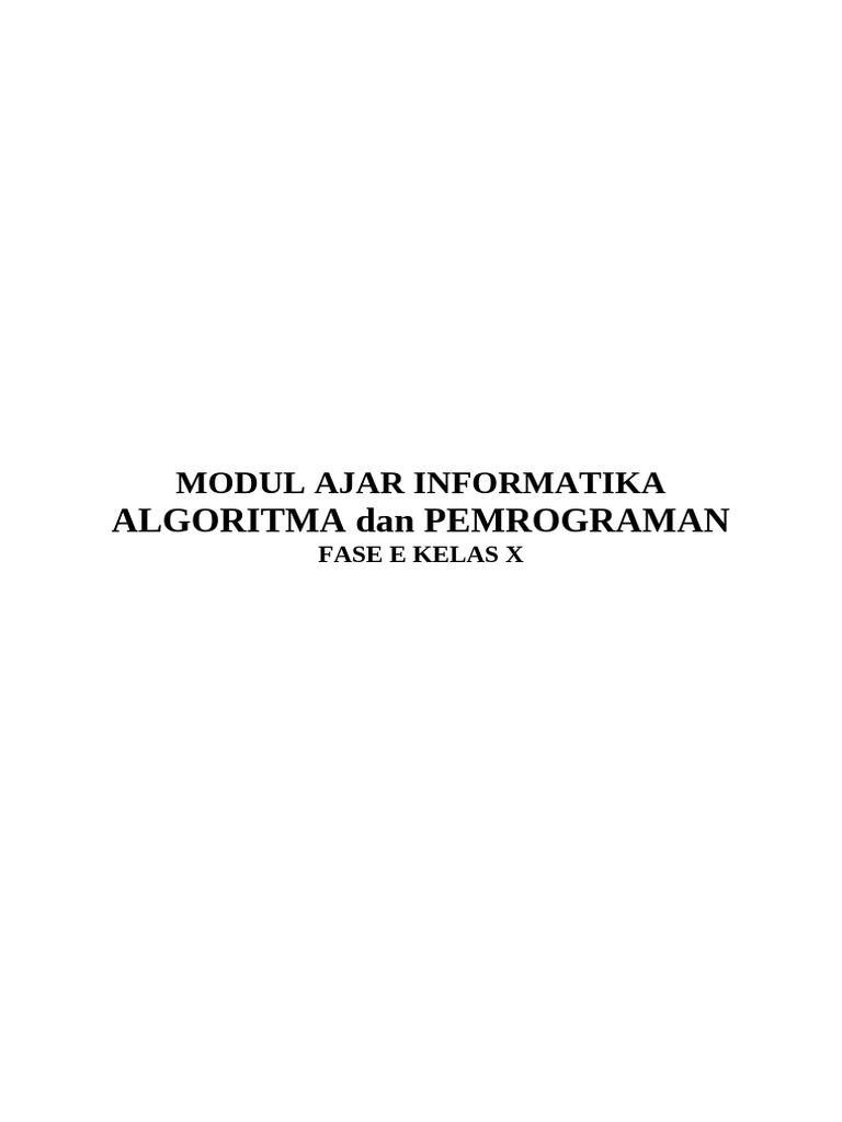 Algoritma Dan Pemrograman Pertemuan | PDF