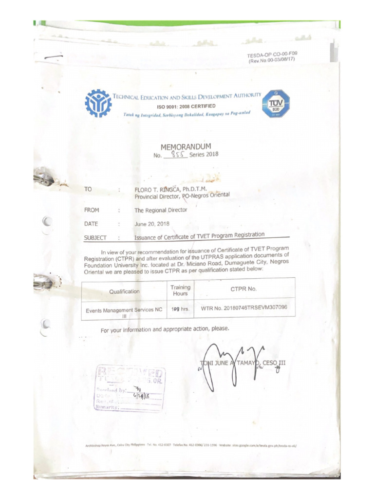 Letter To TVI (CTPR Transmittal) - EVMS | PDF