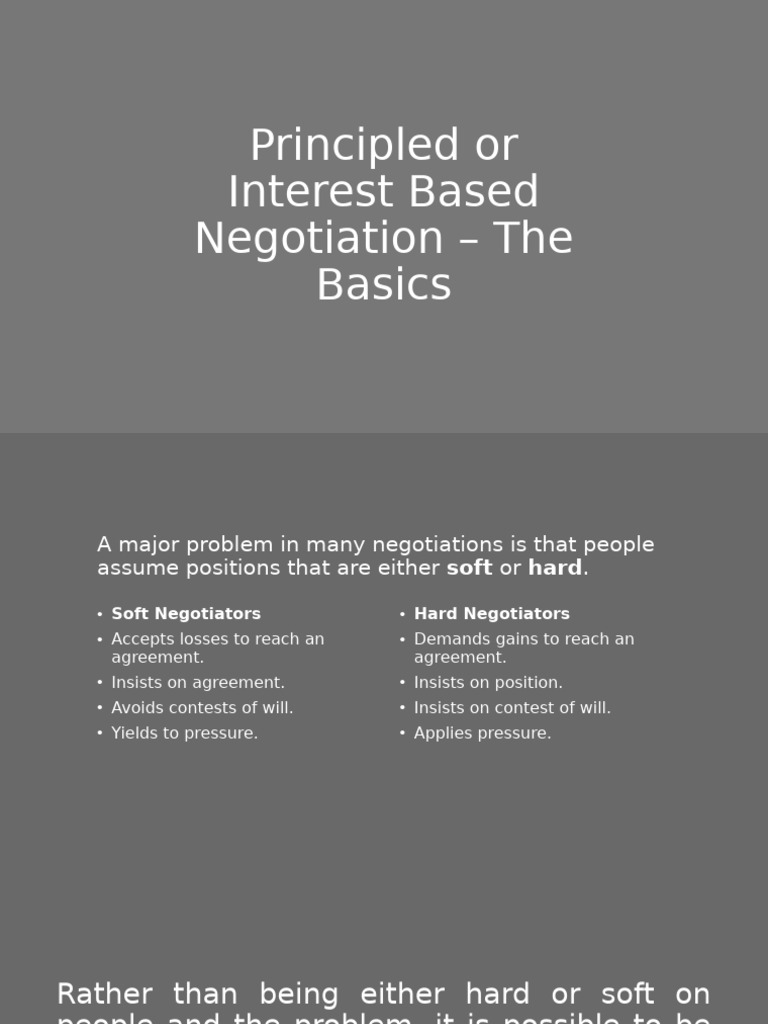 Principled Negotiation | PDF