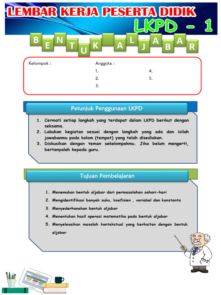 LKPD Bentuk Aljabar | PDF