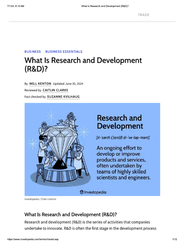 What Is Research and Development | PDF
