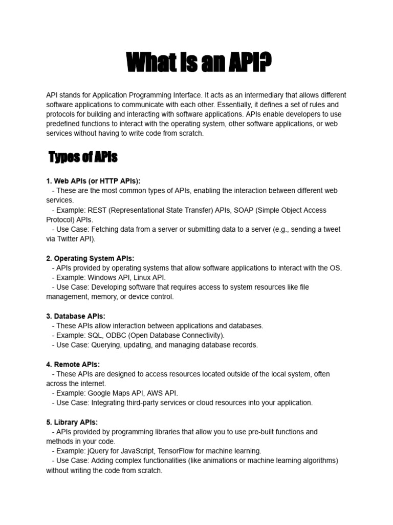 What Is Api !! | PDF