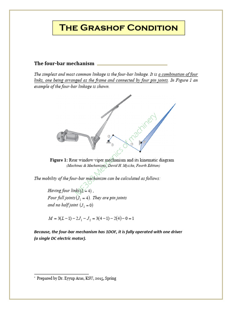 5 - Grashof Condition | PDF