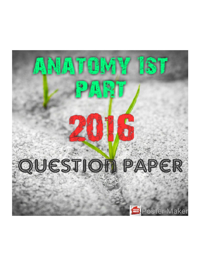 Anatomy 2016 Paper 1 | PDF