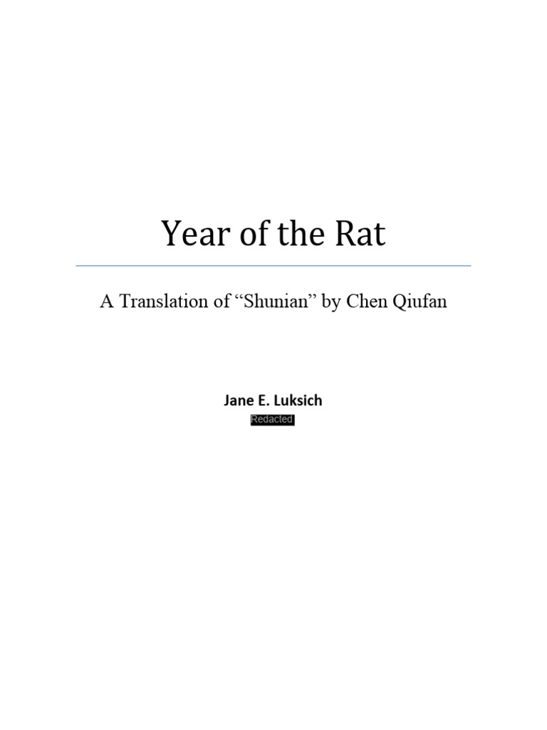 The Year of Rat | PDF