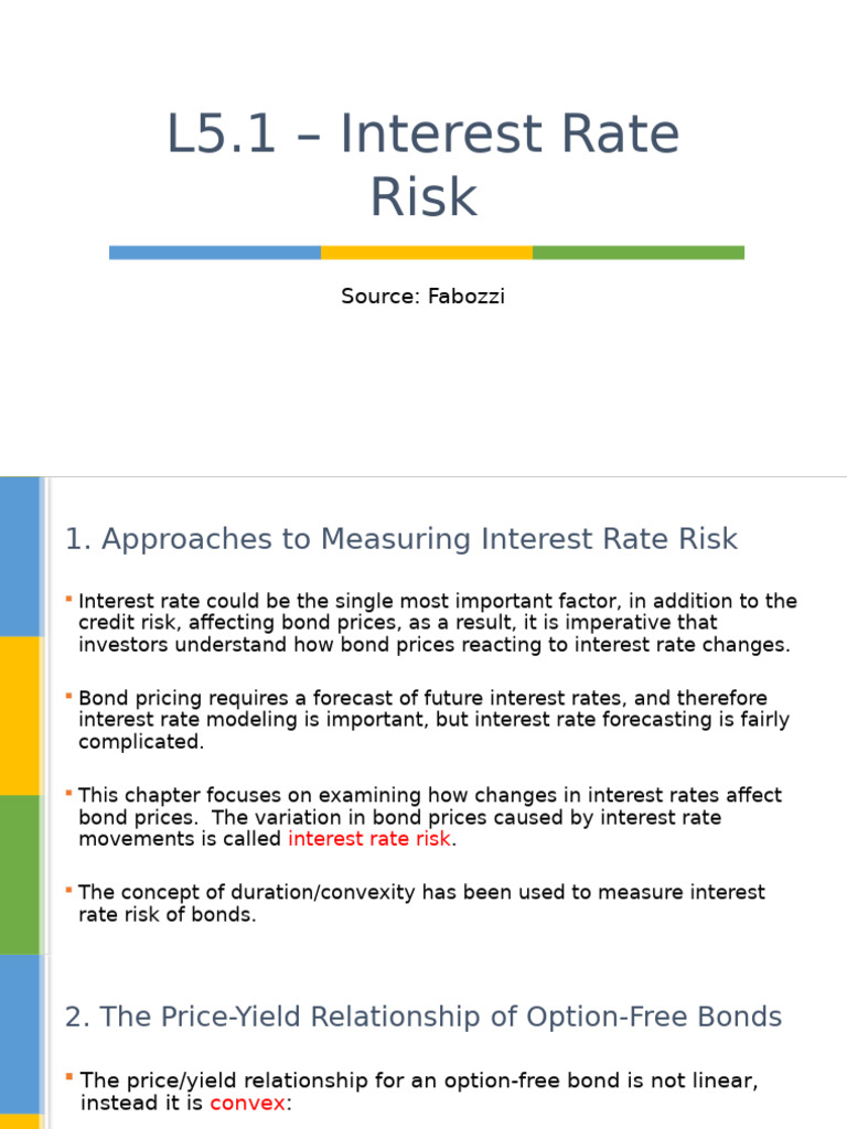 L5.1 Interest Rate Risk | PDF